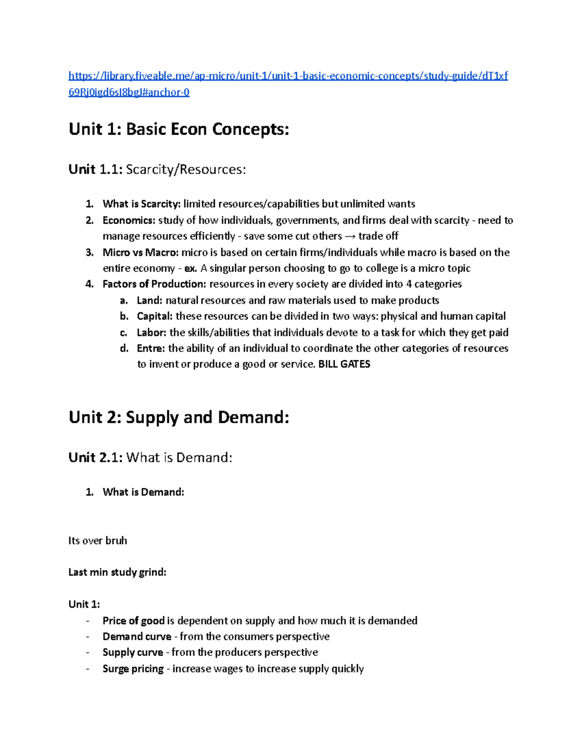 Final ap microeconomic notes - - Studocu