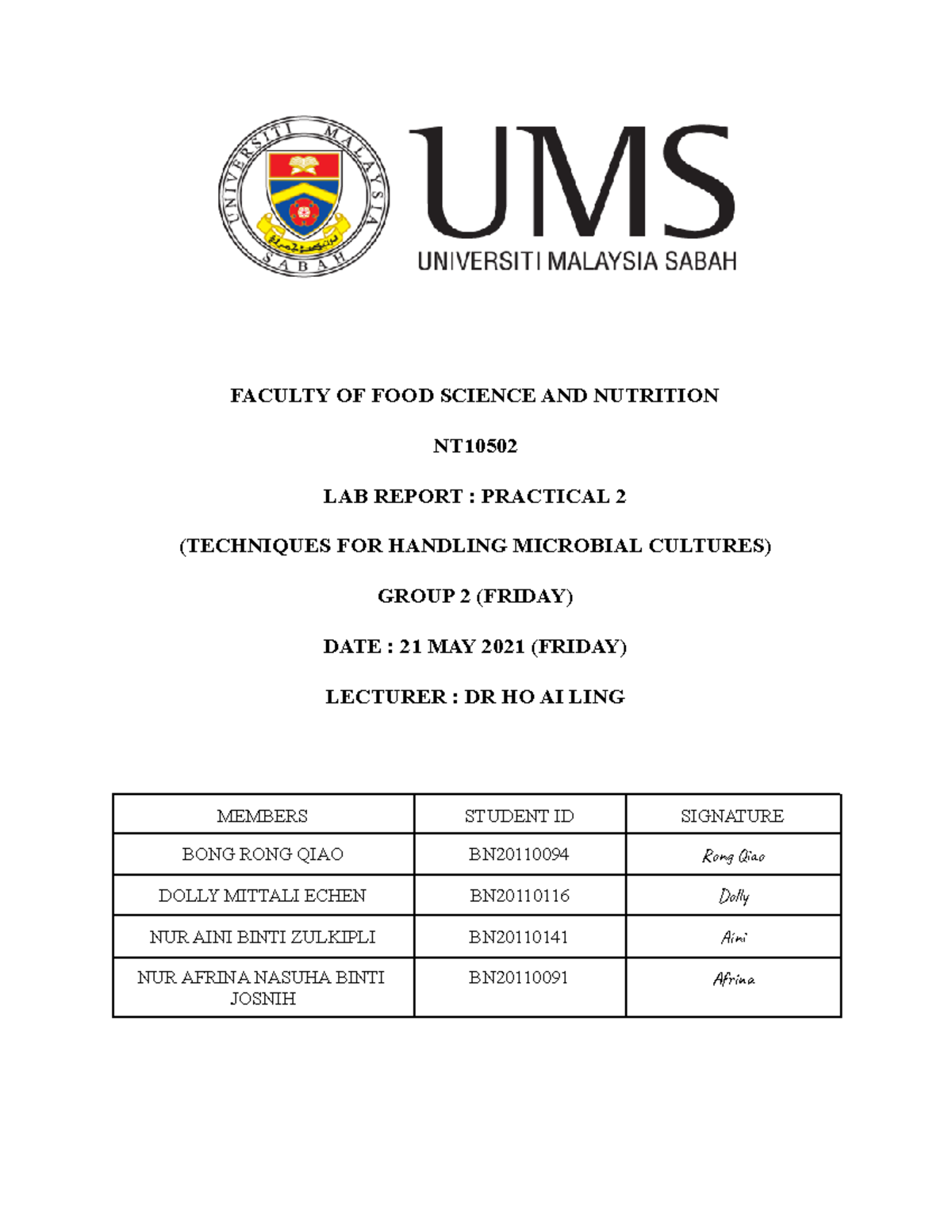 LAB Report NT: Techniques for Handling Microbial Cultures - Studocu