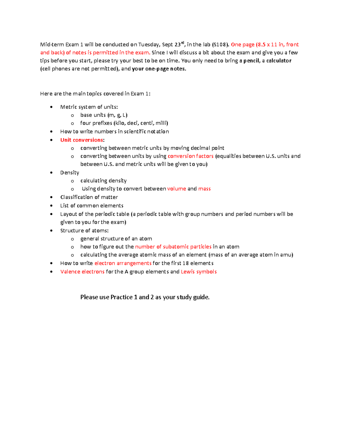 Midterm Exam 1 Study Guide: Key Topics & Tips for Success - Studocu