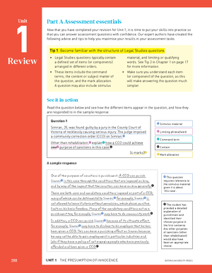 Unit 1 Practice Exam Questions - LEGAL STUDIES UNIT 1 Legal Studies ...