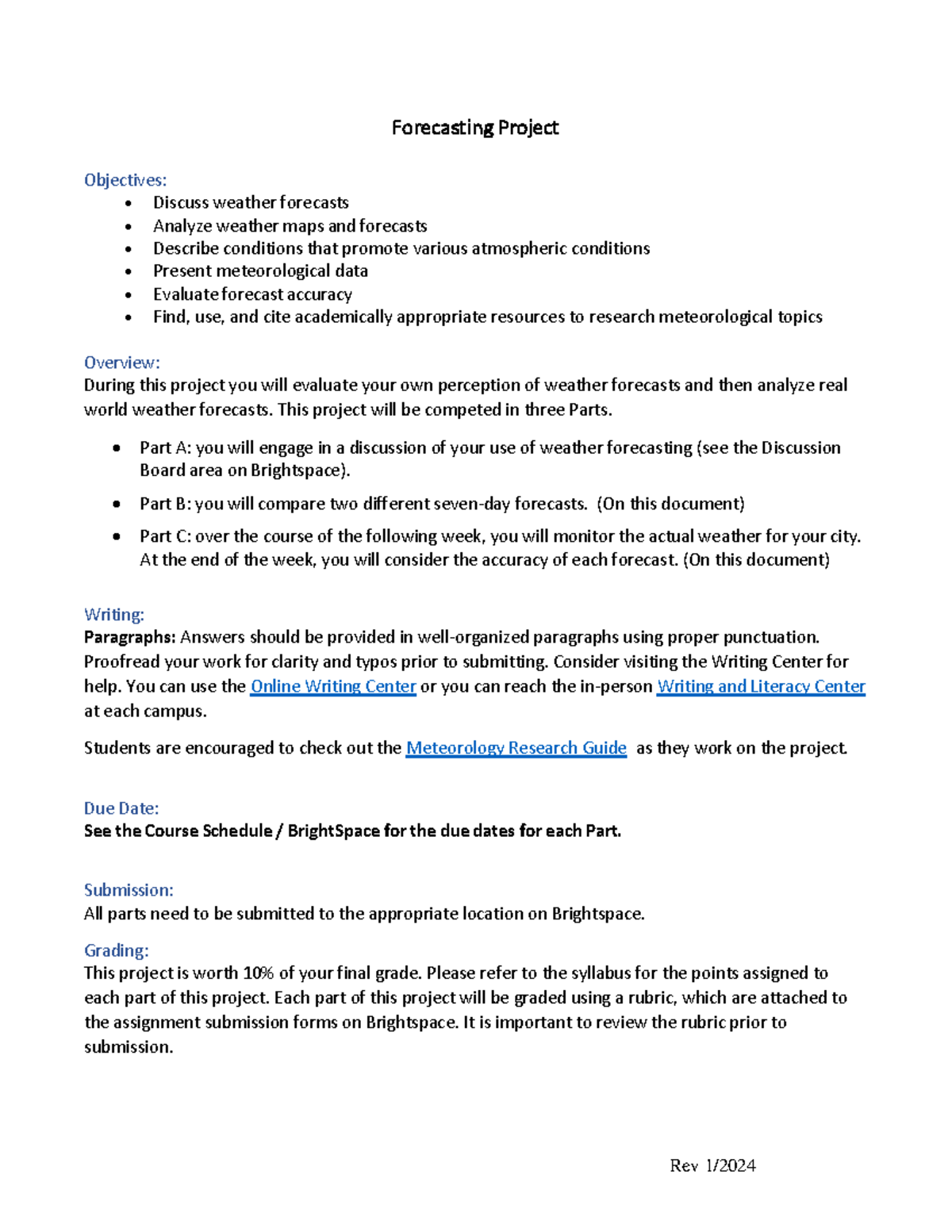 ERSC131 Weather Forecasting Project: Analysis & Accuracy Evaluation ...