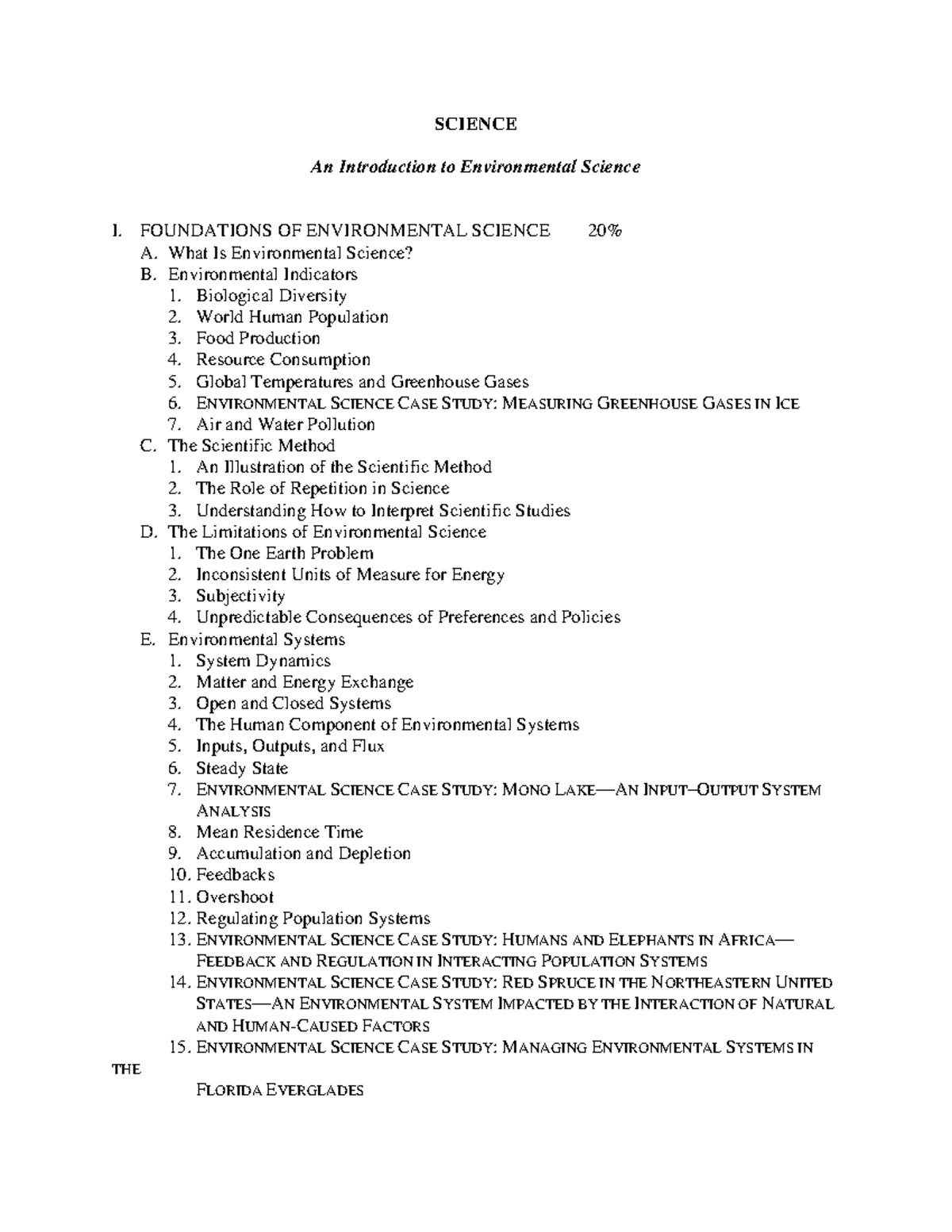 Environmental Science Foundations and Human Impact Overview - SCIENCE ...