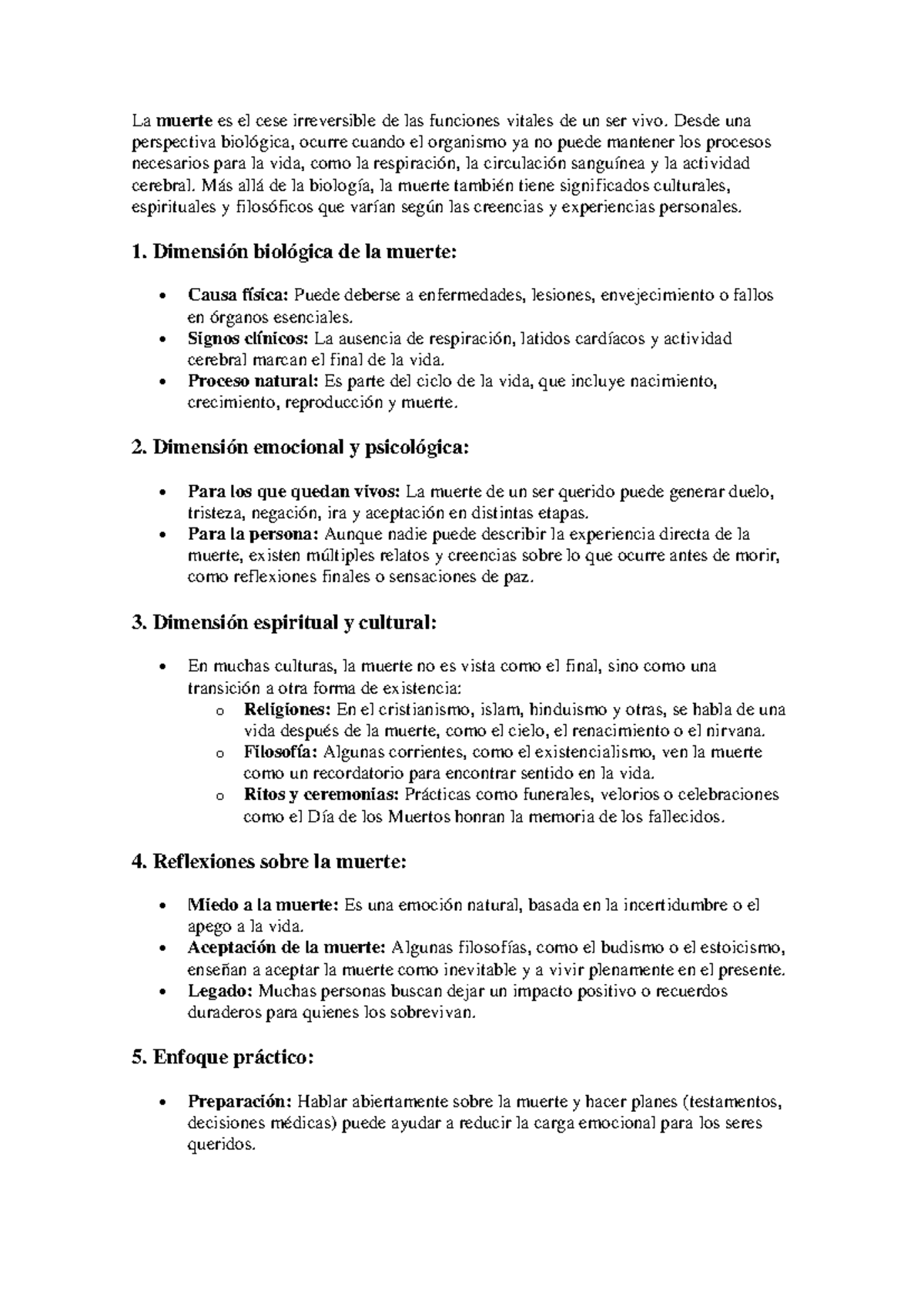 8 - wdawddawwad - La muerte es el cese irreversible de las funciones ...