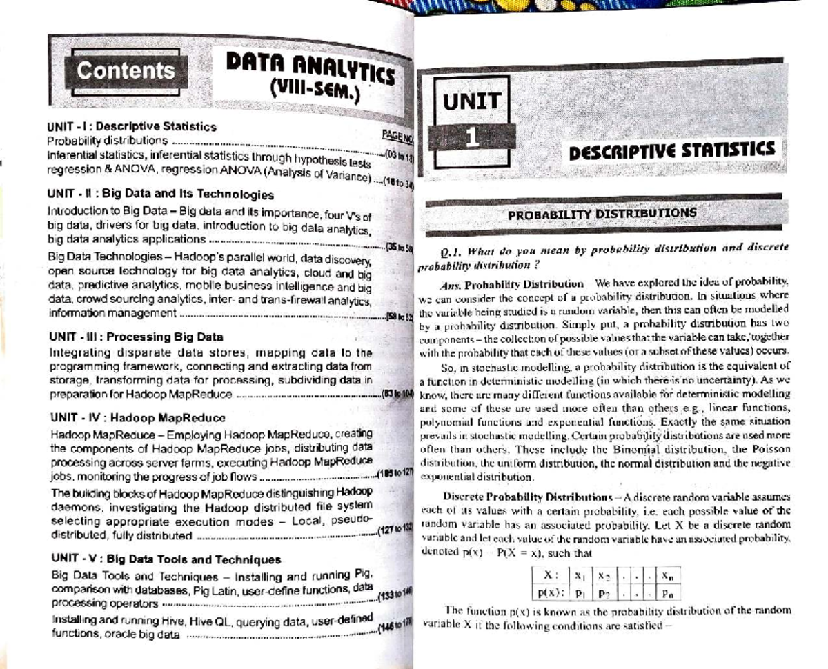 Unit 1 DA: Comprehensive Notes on Descriptive Statistics & Probability ...