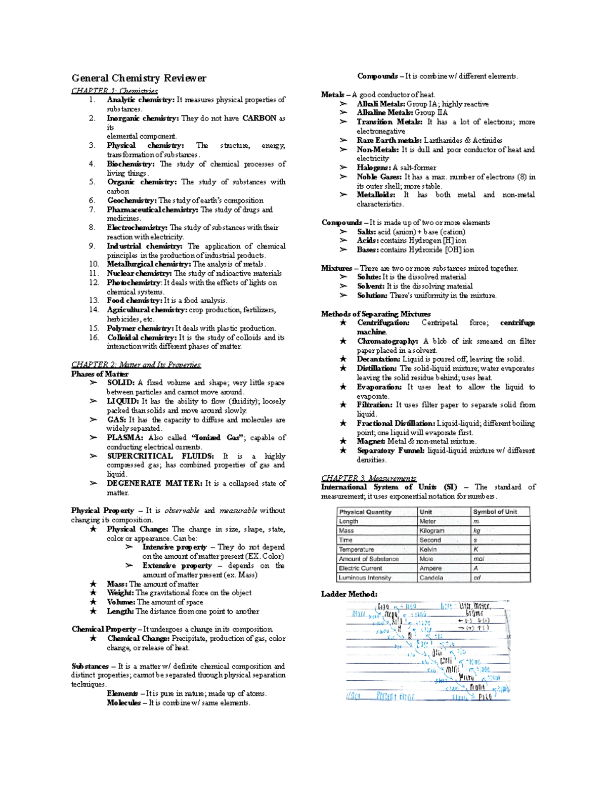Genchem 101: Comprehensive Review of General Chemistry Concepts - Studocu