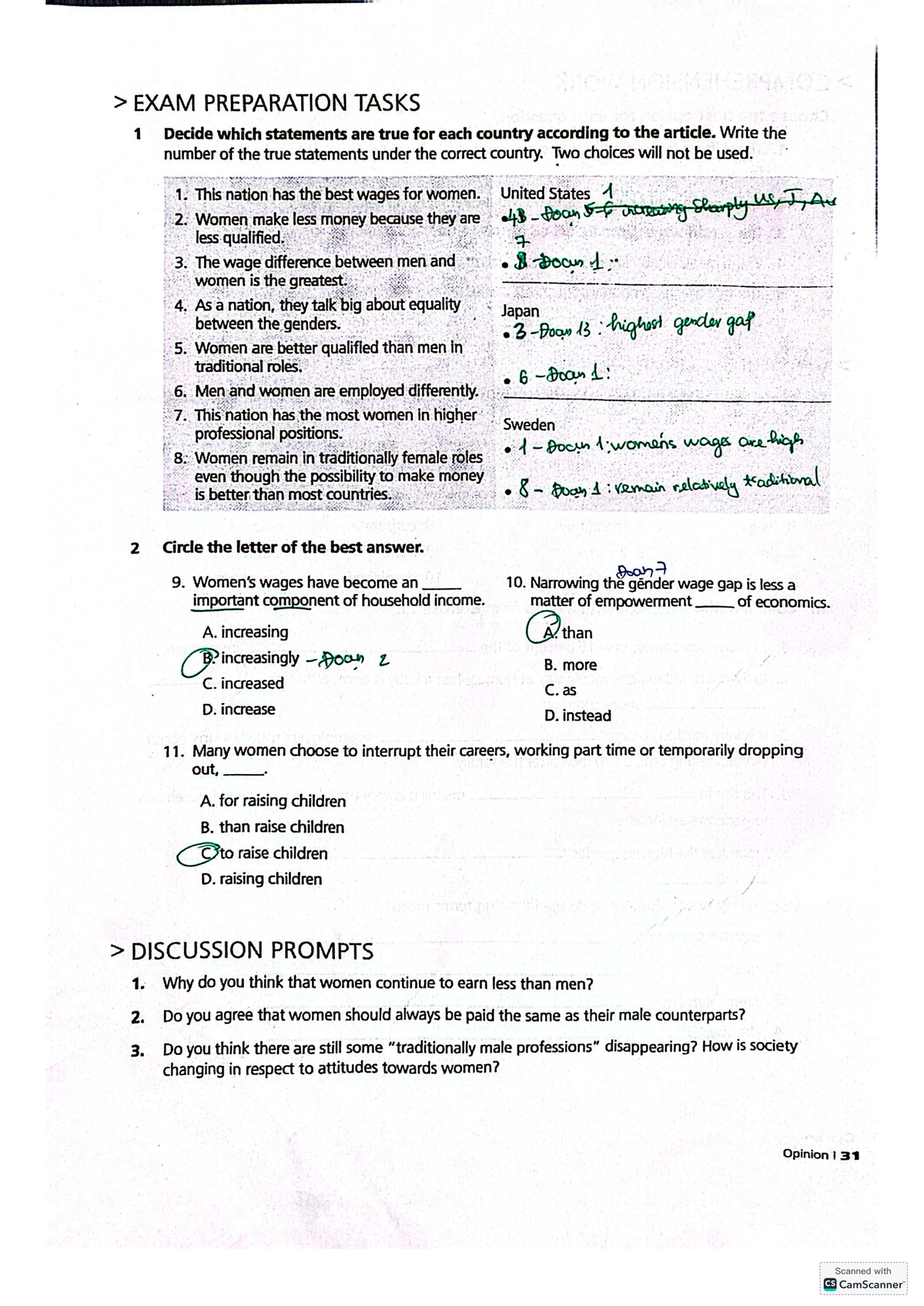 EXAM PREPARATION: Gender Wage Gap Analysis & Discussion Tasks - Studocu