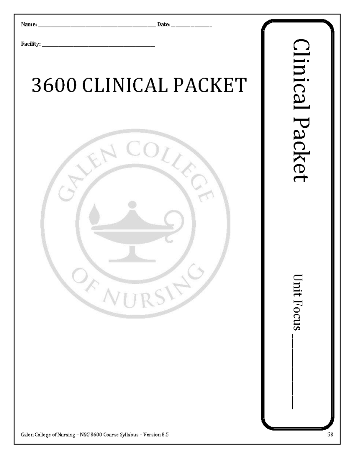Peds clinical packet 2 for NSG 3600: Comprehensive patient assessment ...