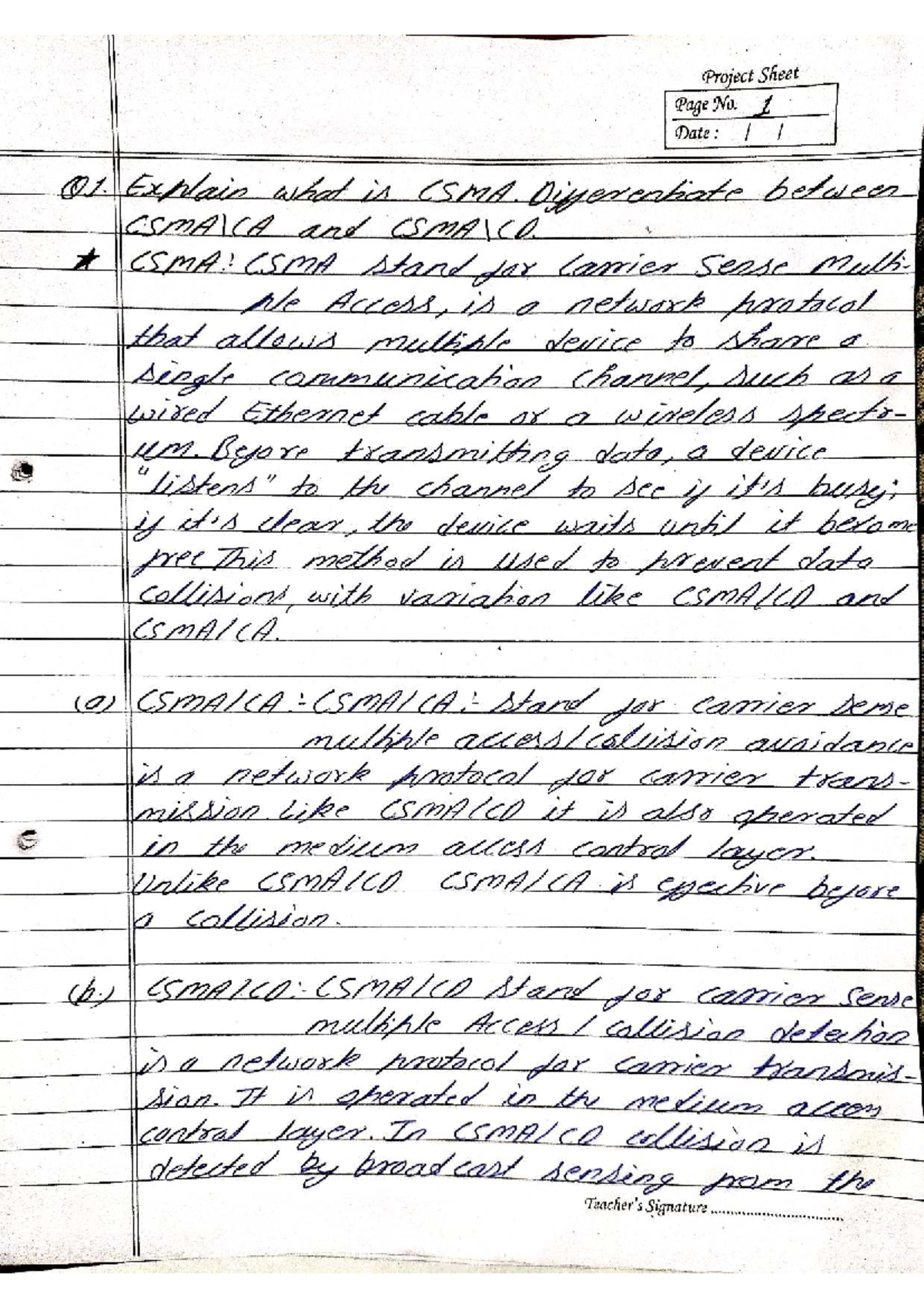Computer Network Assignment: CSMA Protocols & Data Compression ...