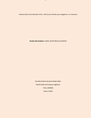 Evidencia GA2-210101071-AA1-EV02 - Informe de aplicación al proyecto sobre el proceso de - Studocu