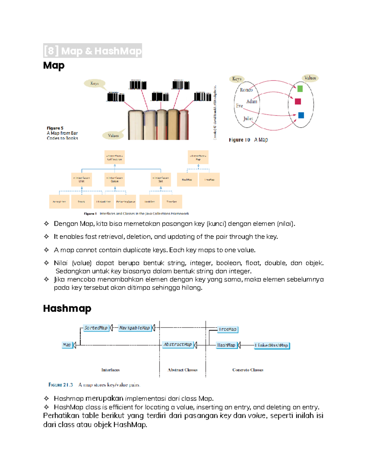 8 - Hash Map - Struktur data yang memetakan suatu key dengan nilai - [8] Map & HashMap Map - Studocu