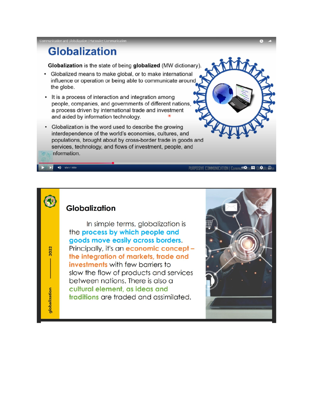 COMM 101: Communication and Globalization Overview and Impacts - Studocu