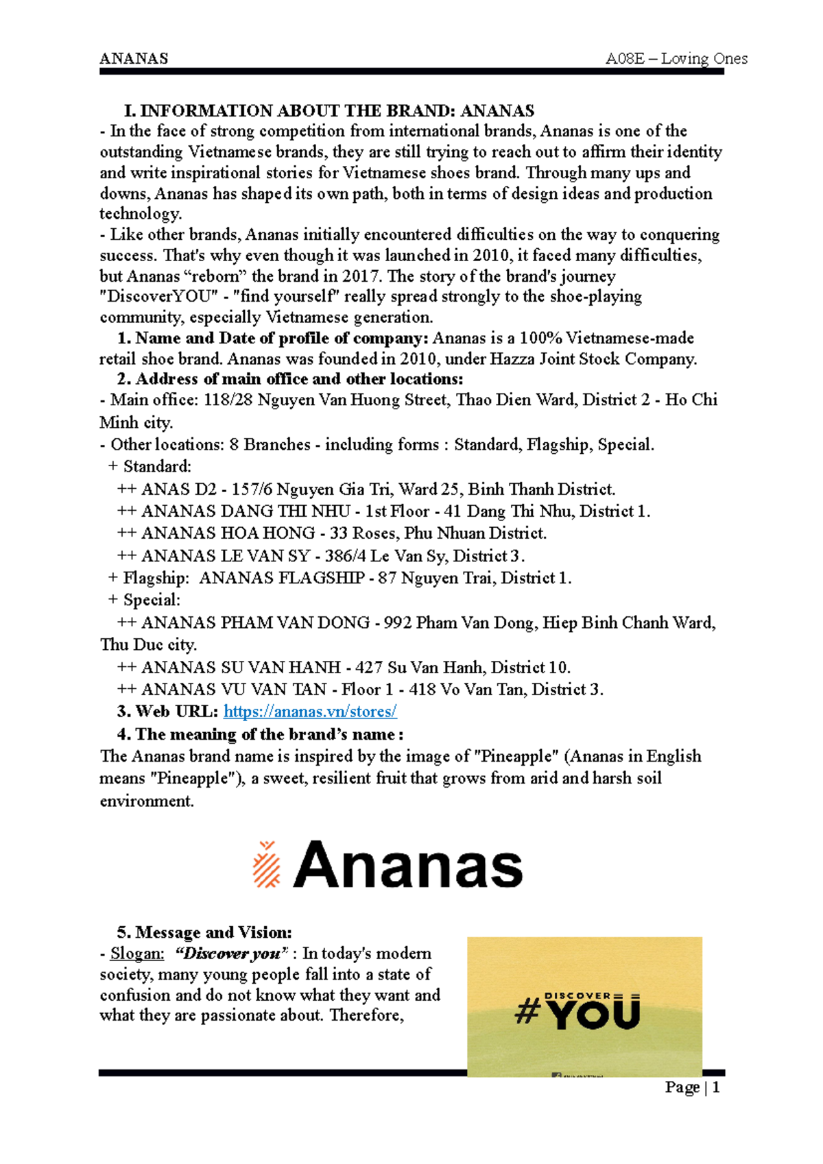 Ananas Brand Overview: A Detailed Industry Profile and Insights - Studocu