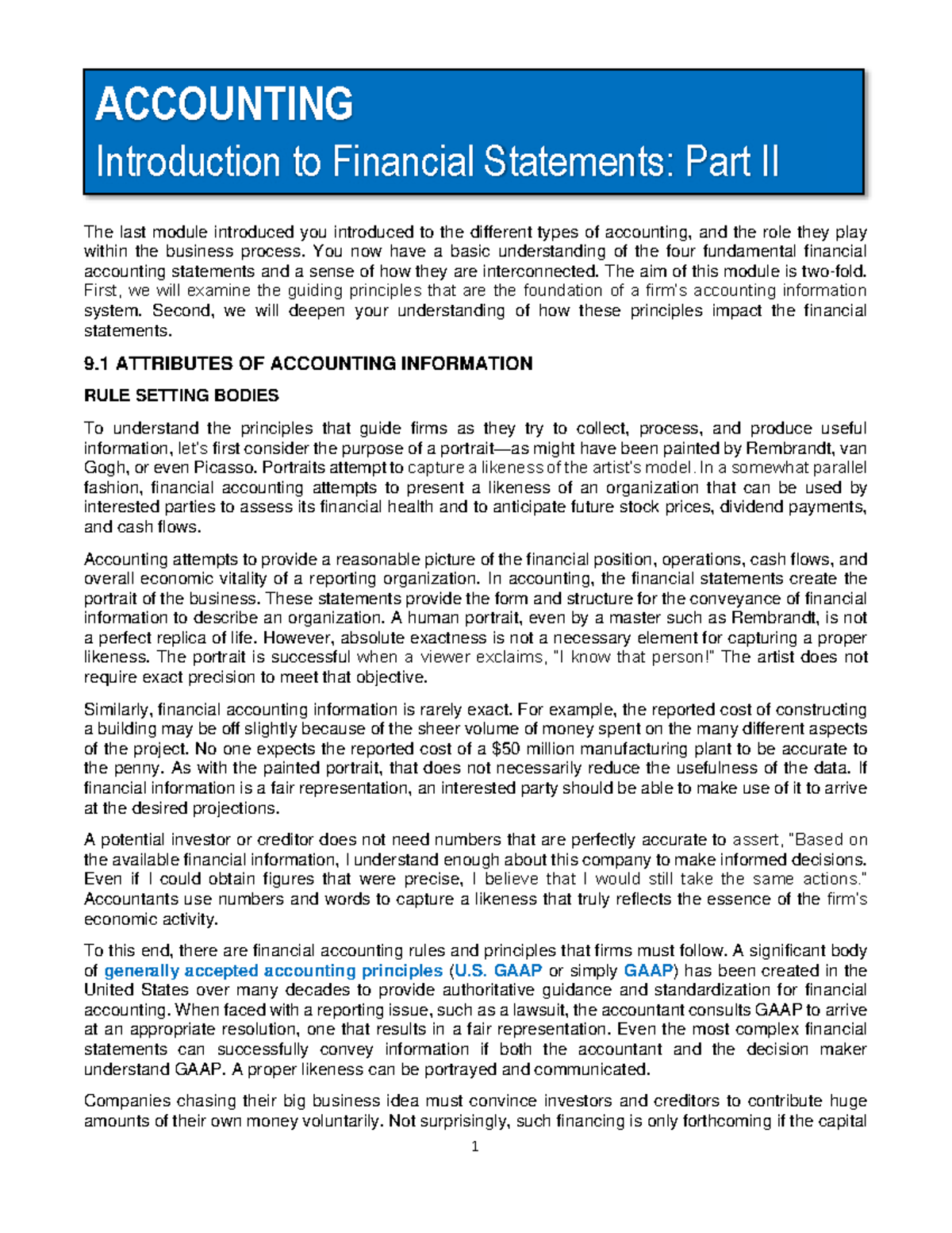Accounting Principles and Their Impact on Financial Statements (ACCT ...