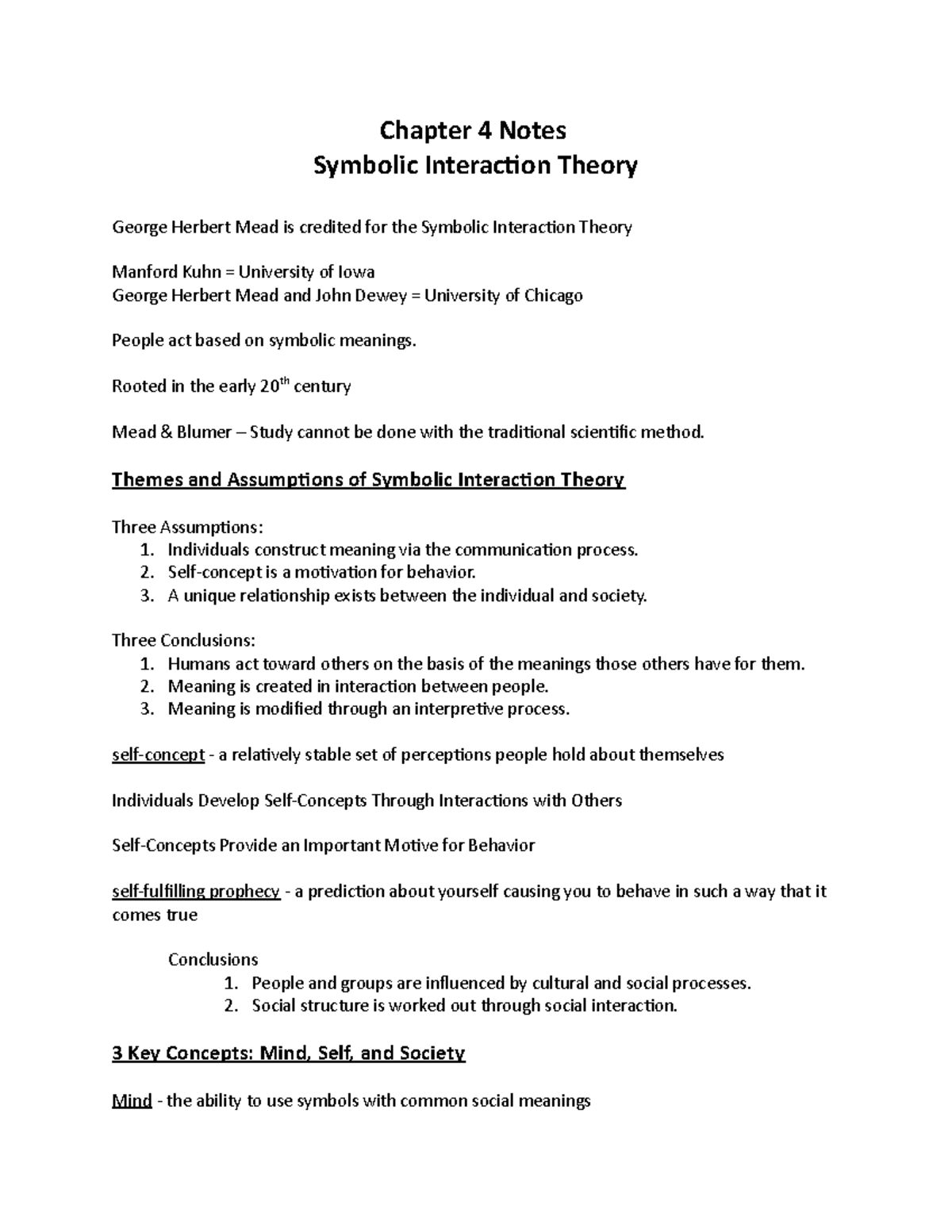 George Herbert Mead Interpretivism
