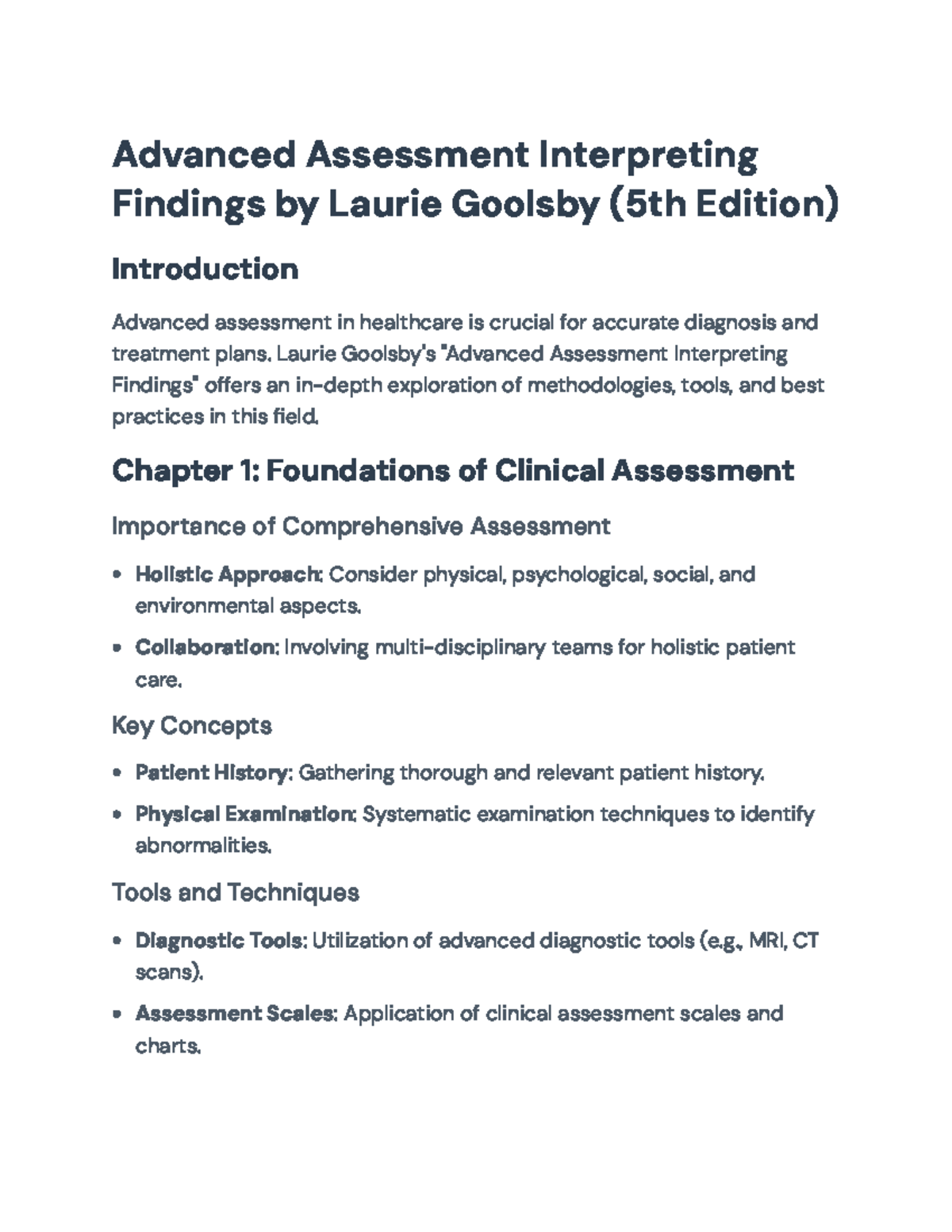 Advanced Assessment in Healthcare: Interpreting Findings (5th Ed ...