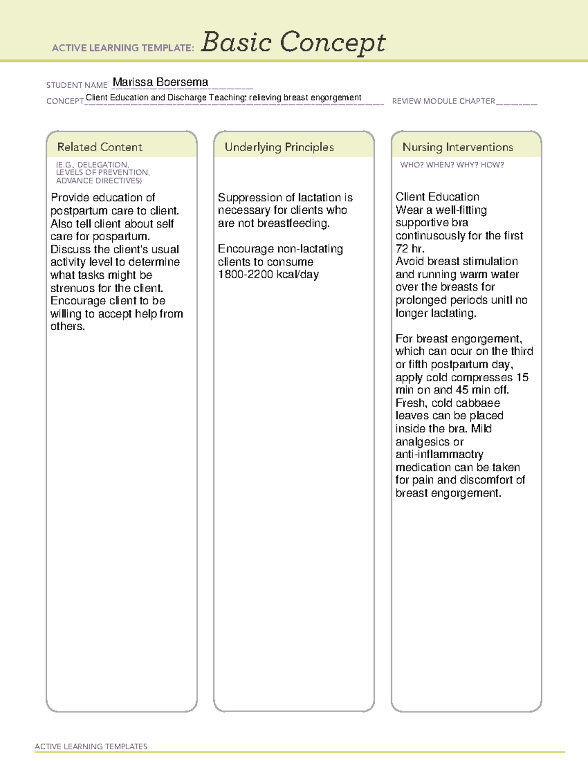 ATI Basic Concepts: Relieving Breast Engorgement Active Learning ...