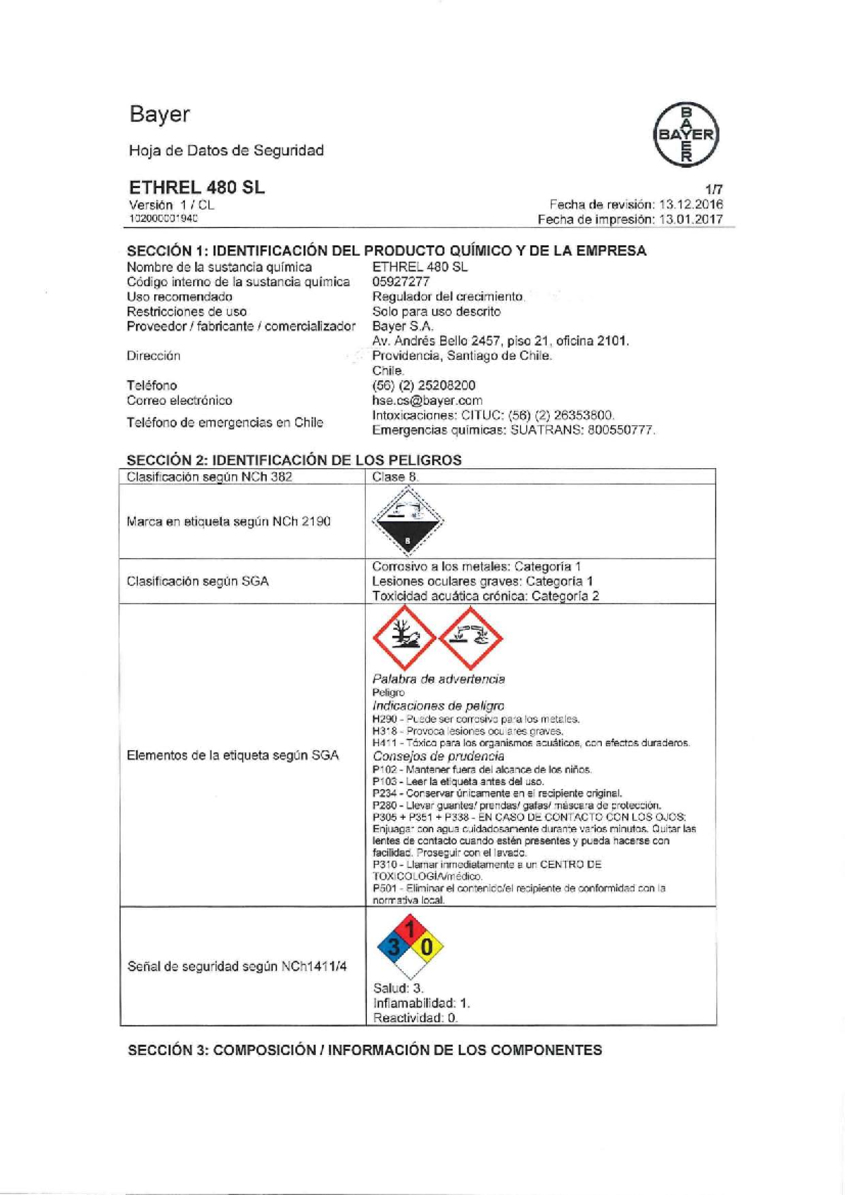 Ethrel 480 SL - un trabajo limpio - Bayer B A BAYER Hoja de Datos de ...