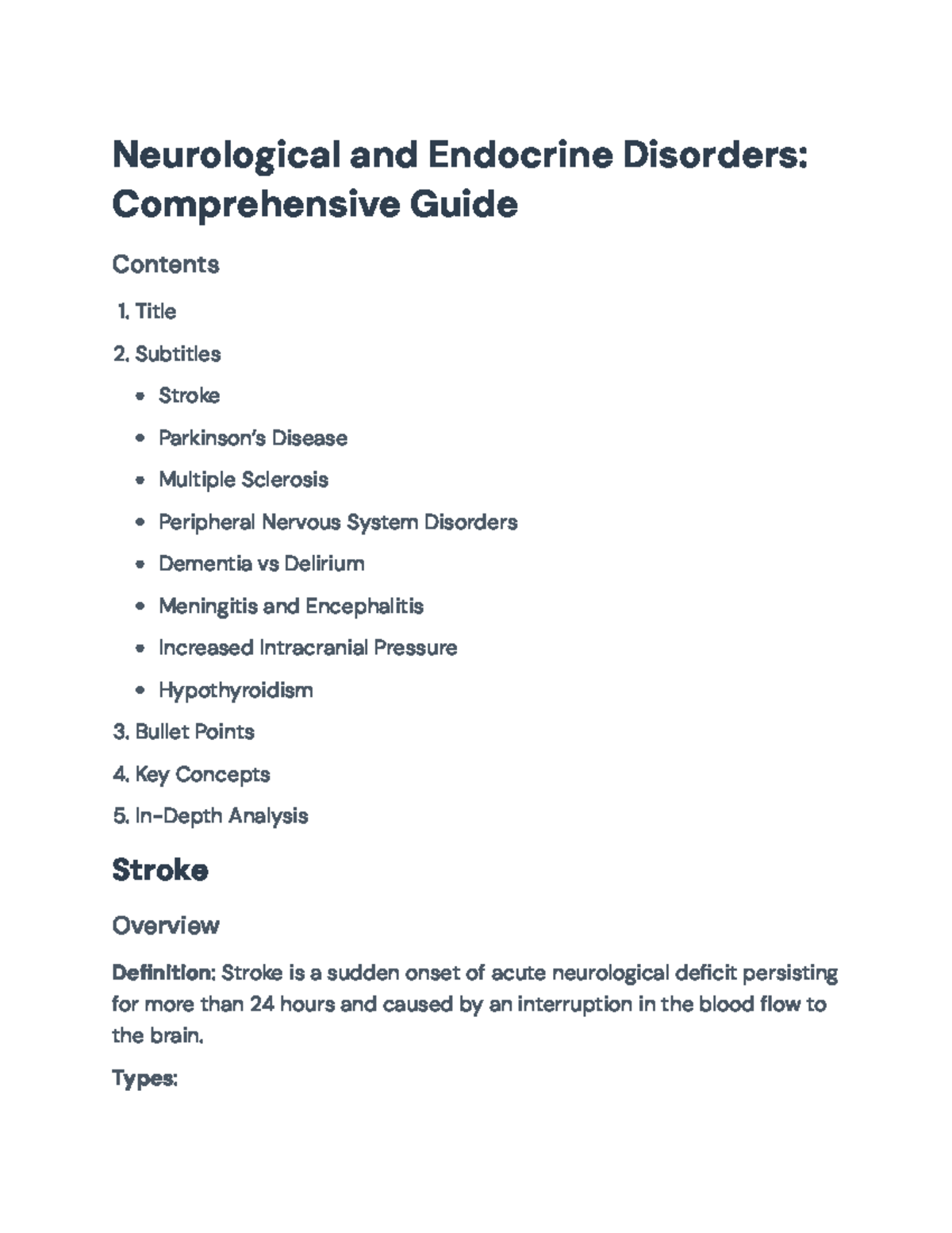 Comprehensive Guide to Neurological and Endocrine Disorders ...