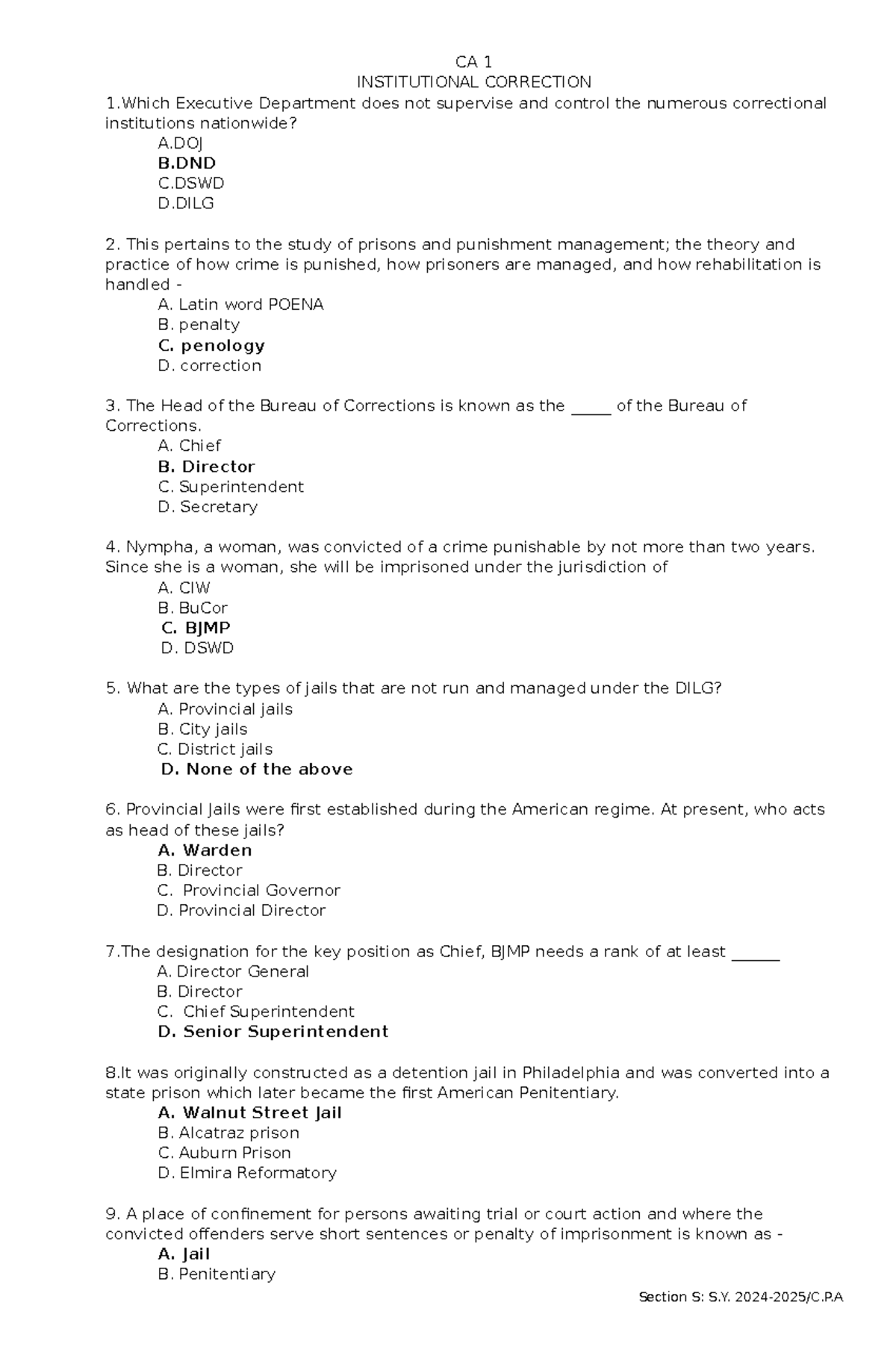 CA1-2-3 INSTITUTIONAL CORRECTION: Comprehensive Study Notes - Studocu