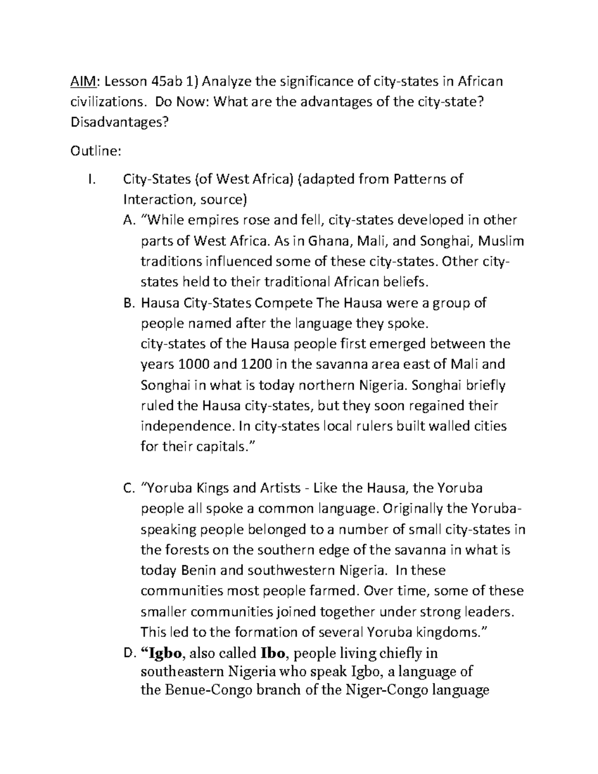Analyzing African City-States & Swahili Civilization: Lesson 45ab & 50b ...