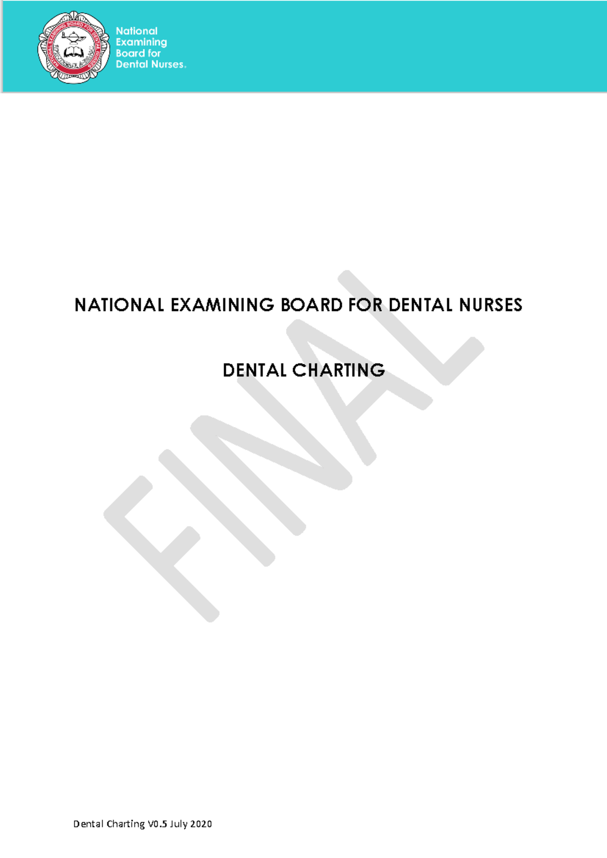 Dental Charting Guidelines for NEBDN Examinations - Studocu