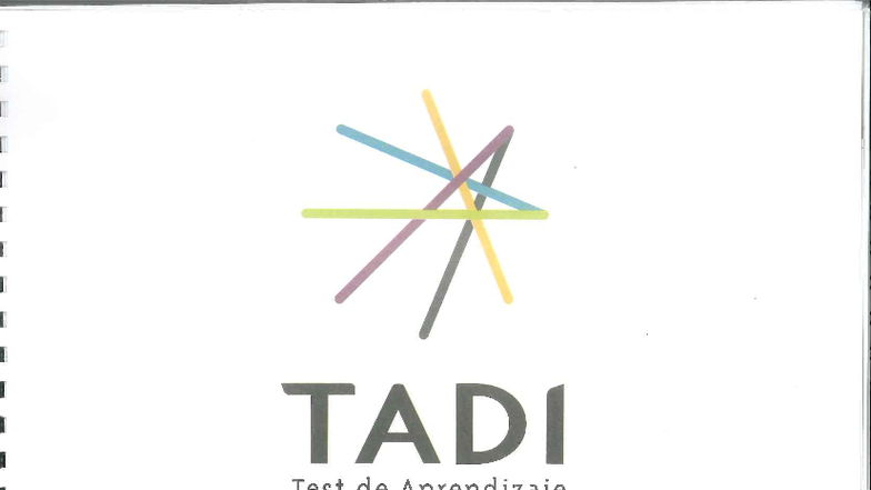 TADI Cuadernillo de Apoyo para Aprendizaje Infantil - Studocu