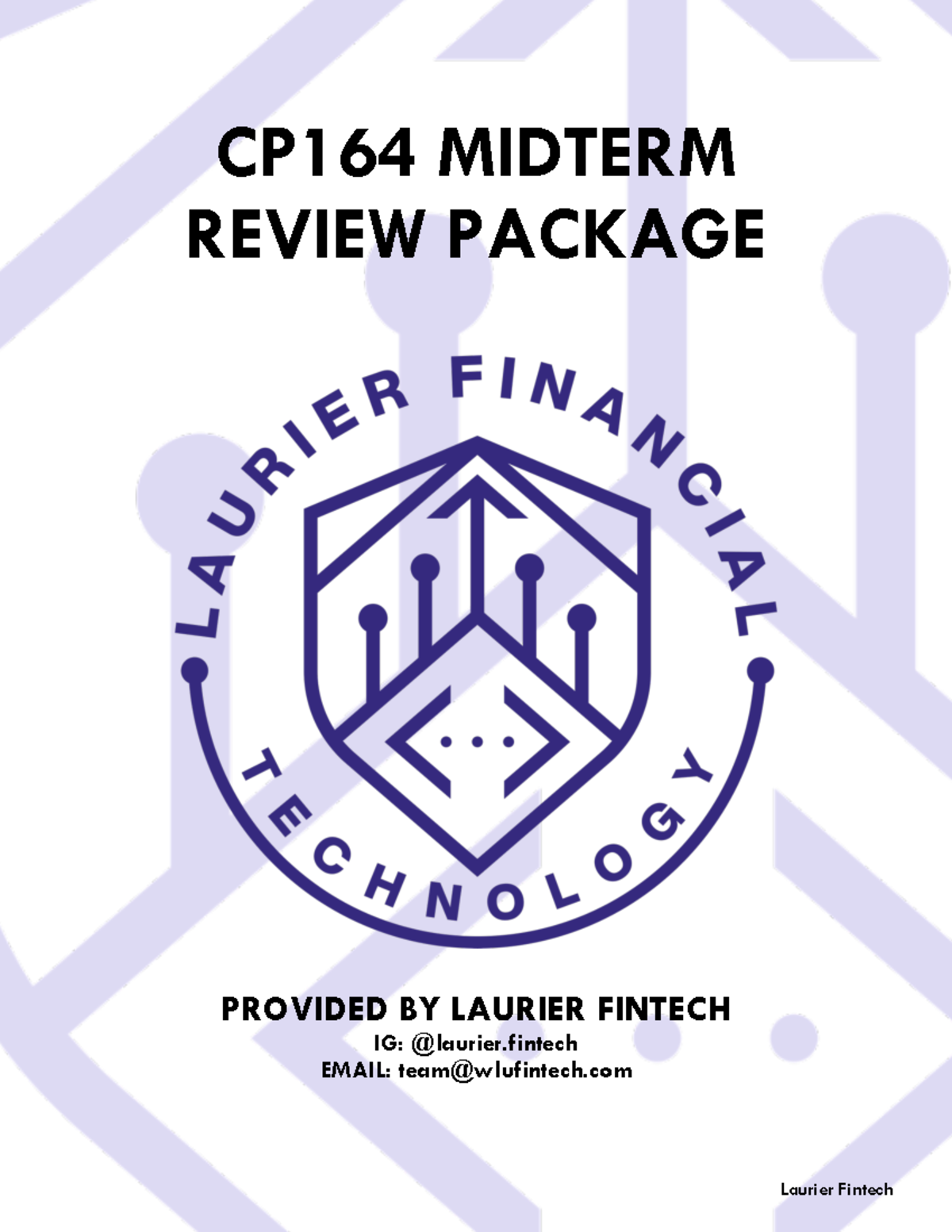 Review Package Midterm - CP164 MIDTERM REVIEW PACKAGE PROVIDED BY ...