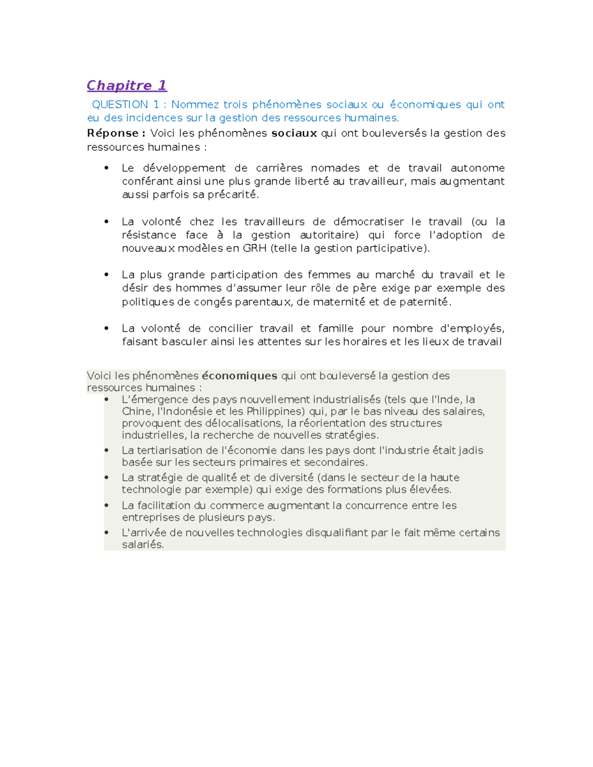 ADM4015 Chapitres 1 à 4 Exercices-Quiz - Chapitre 1 QUESTION 1 : Nommez ...