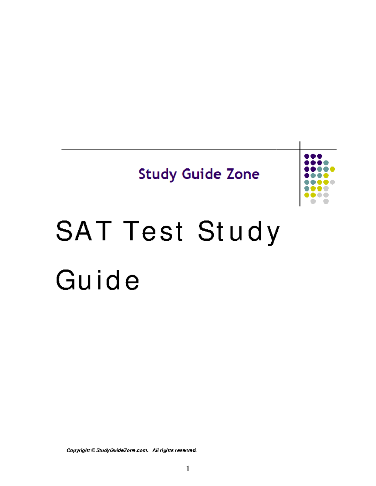 SAT Test Study Guide for Comprehensive Exam Preparation - Studocu