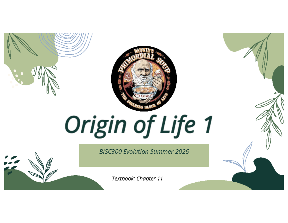 BISC300 Evolution Chapter 11 Lecture Notes - Studocu