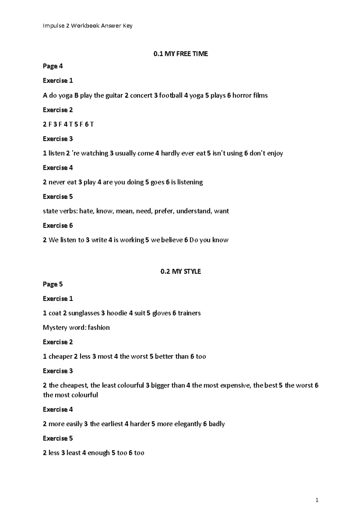 Unit 5 Test Standard A - Sprawdzian z Modali - Unit 5 Test Standard ...