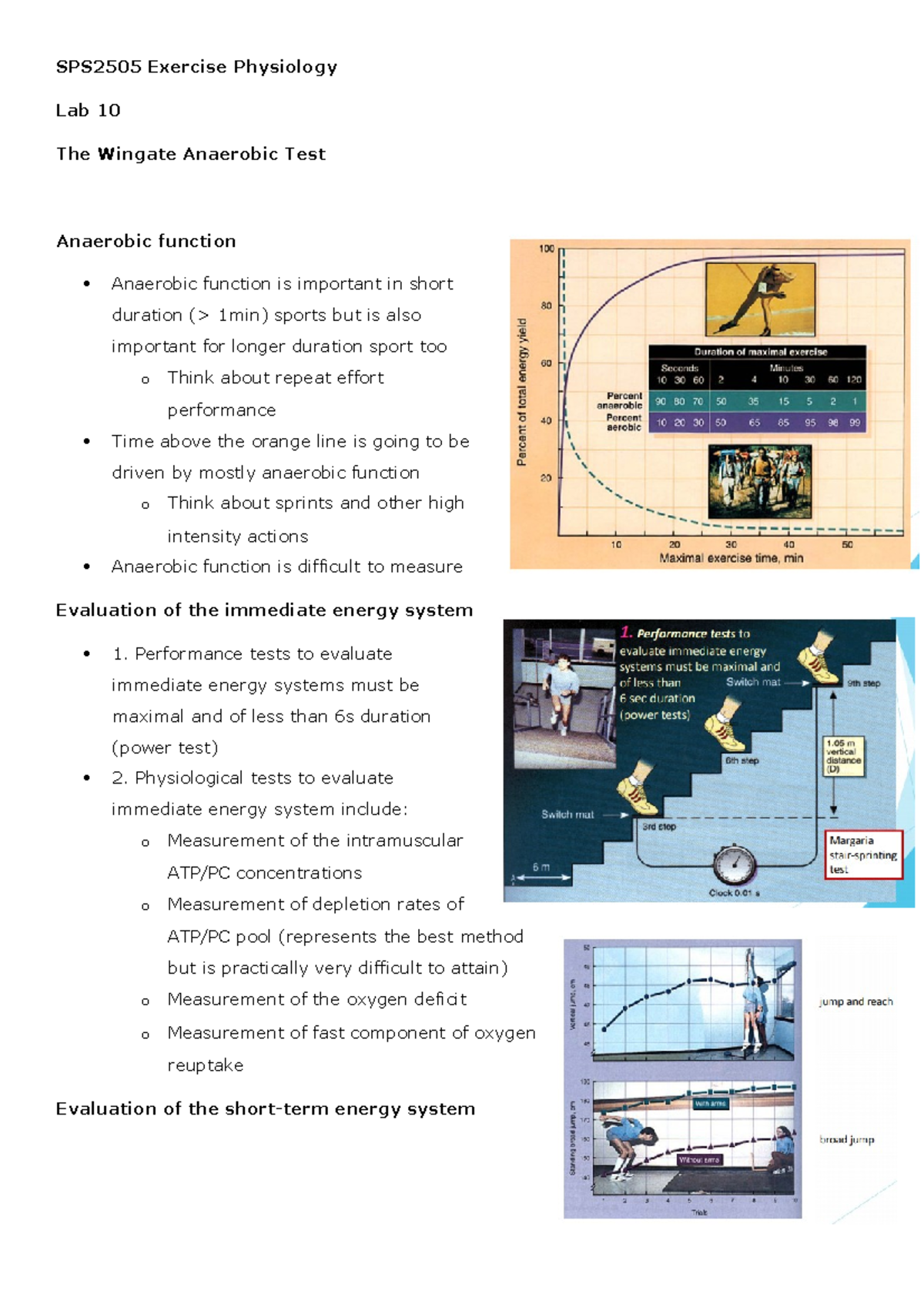 Lab 10 - Lecturer: Oliver Barley - SPS2505 Exercise Physiology Lab 10 ...