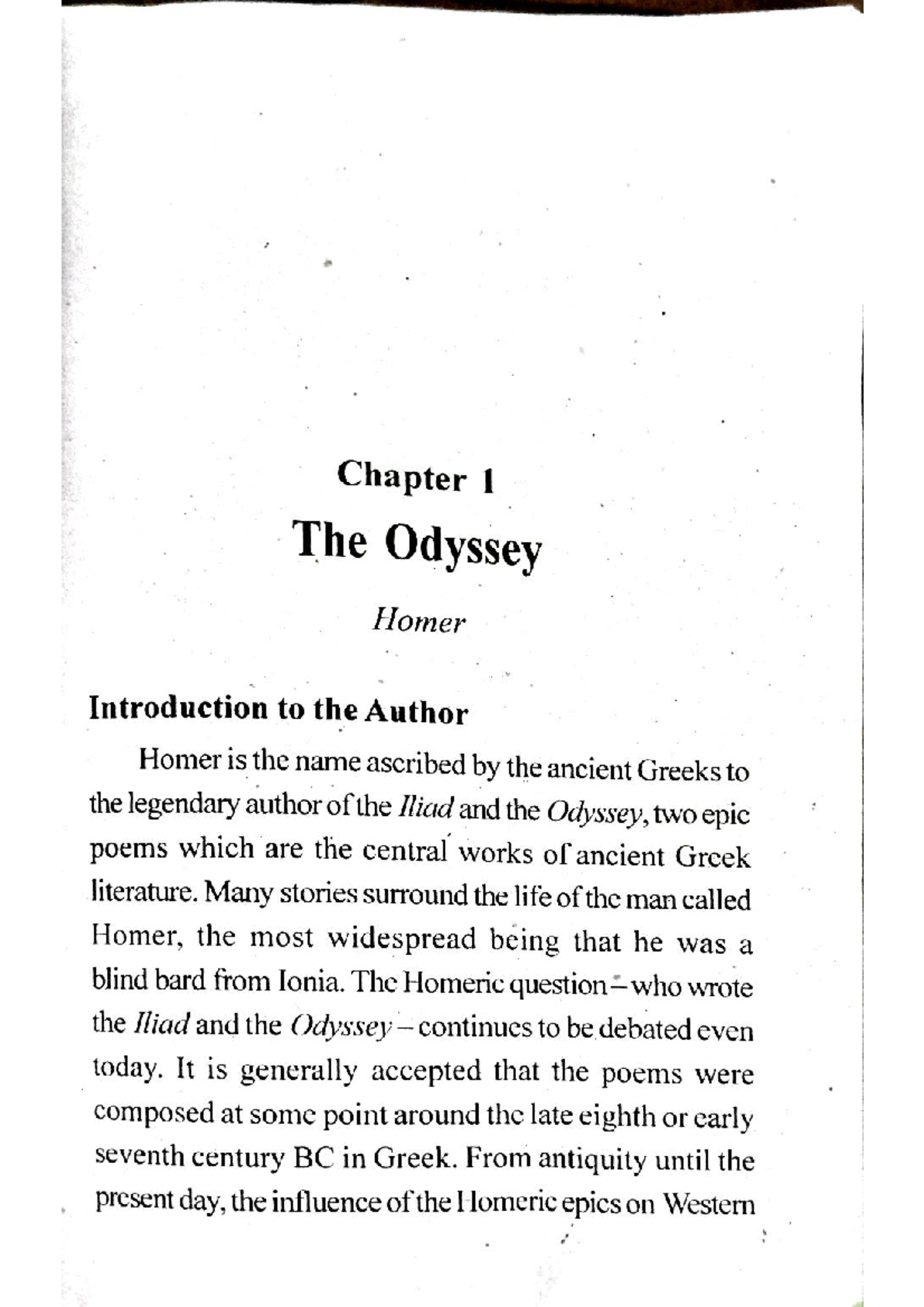 Revising the Classics: Module 1, Chapter 1 - The Odyssey Analysis - Studocu