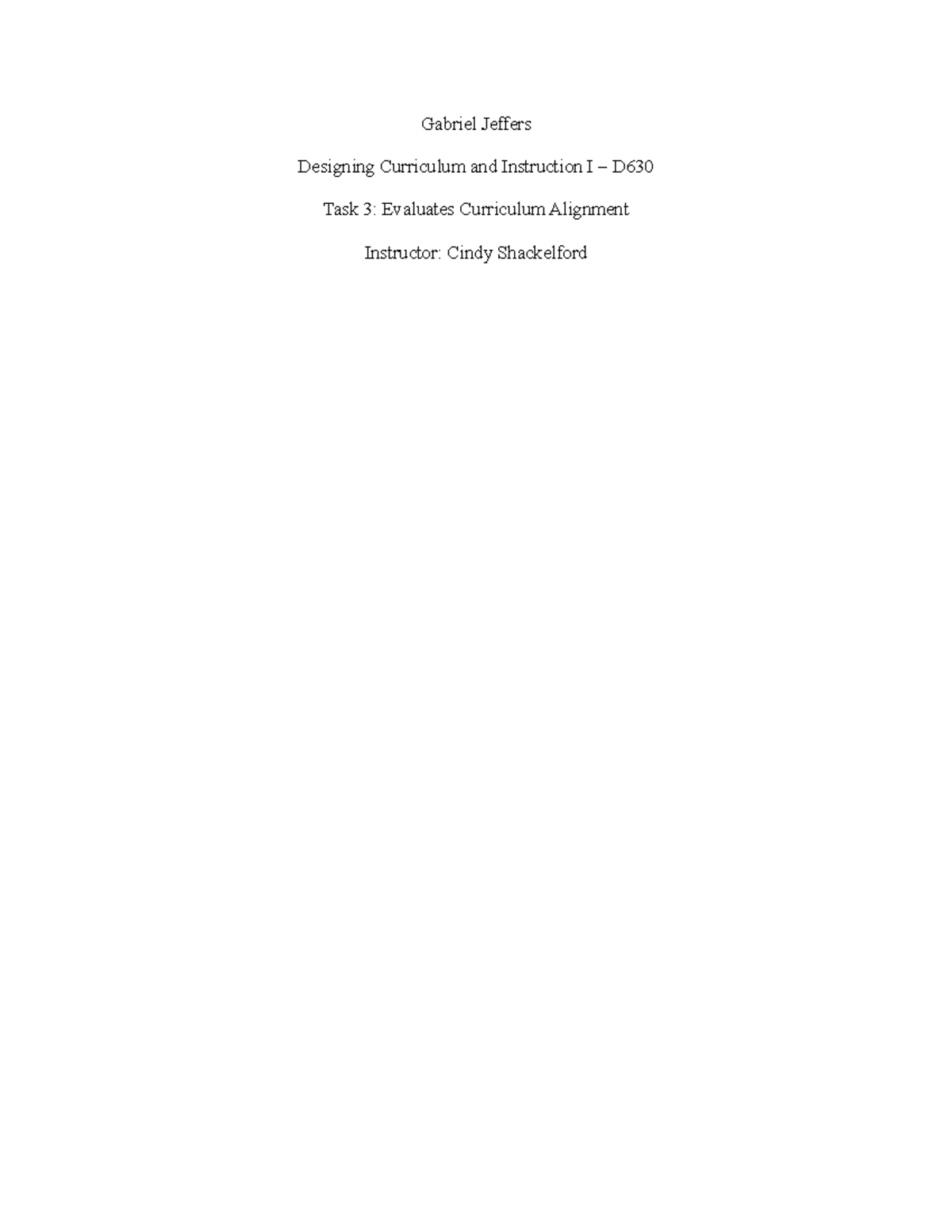 Evaluating Curriculum Alignment for Photosynthesis - Task 3 D - Studocu