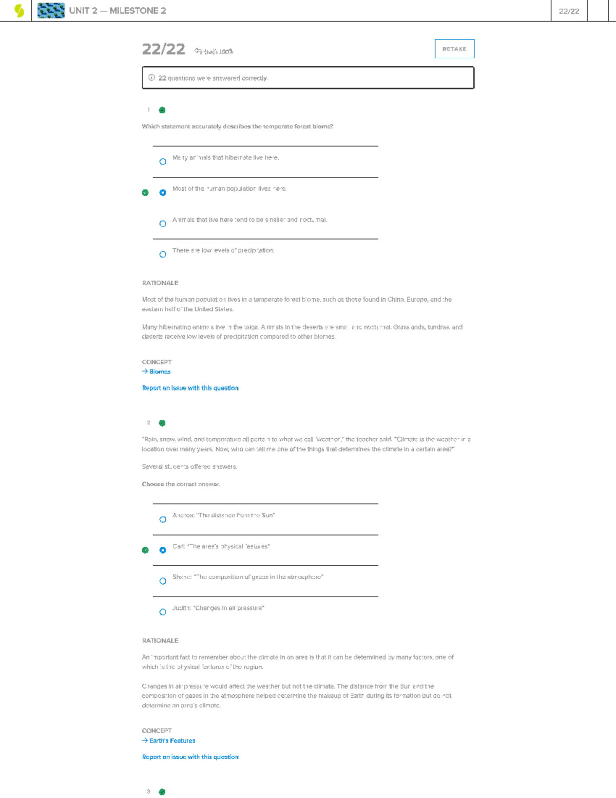 Environmental Science UNIT 2 Milestone 2 Study Guide - Studocu