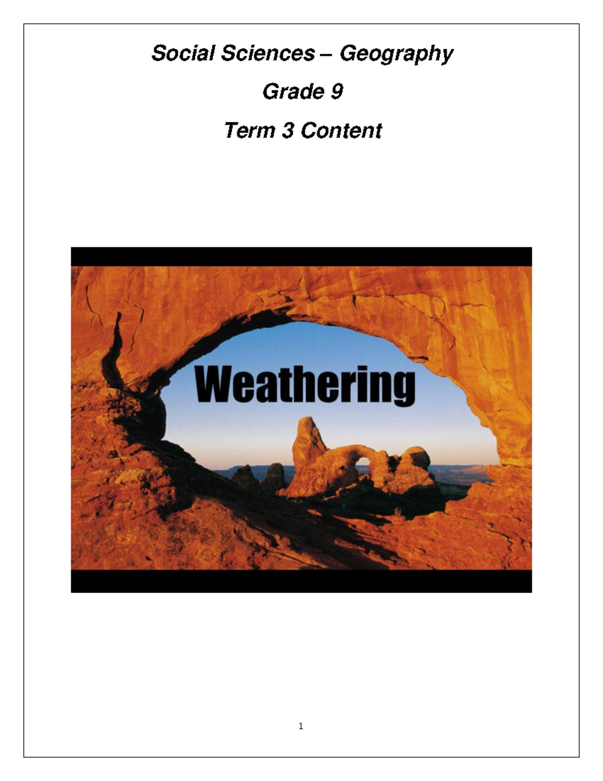 Geography Lesson 1: Understanding Surface Forces - Grade 9 Term 4 - Studocu