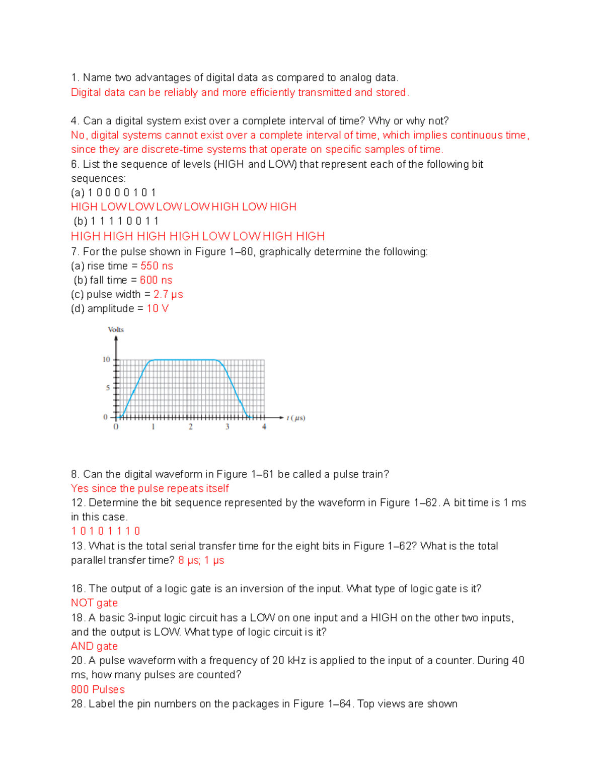 Chapter 1 Problems: Digital Data Systems and Waveforms Insights - Studocu