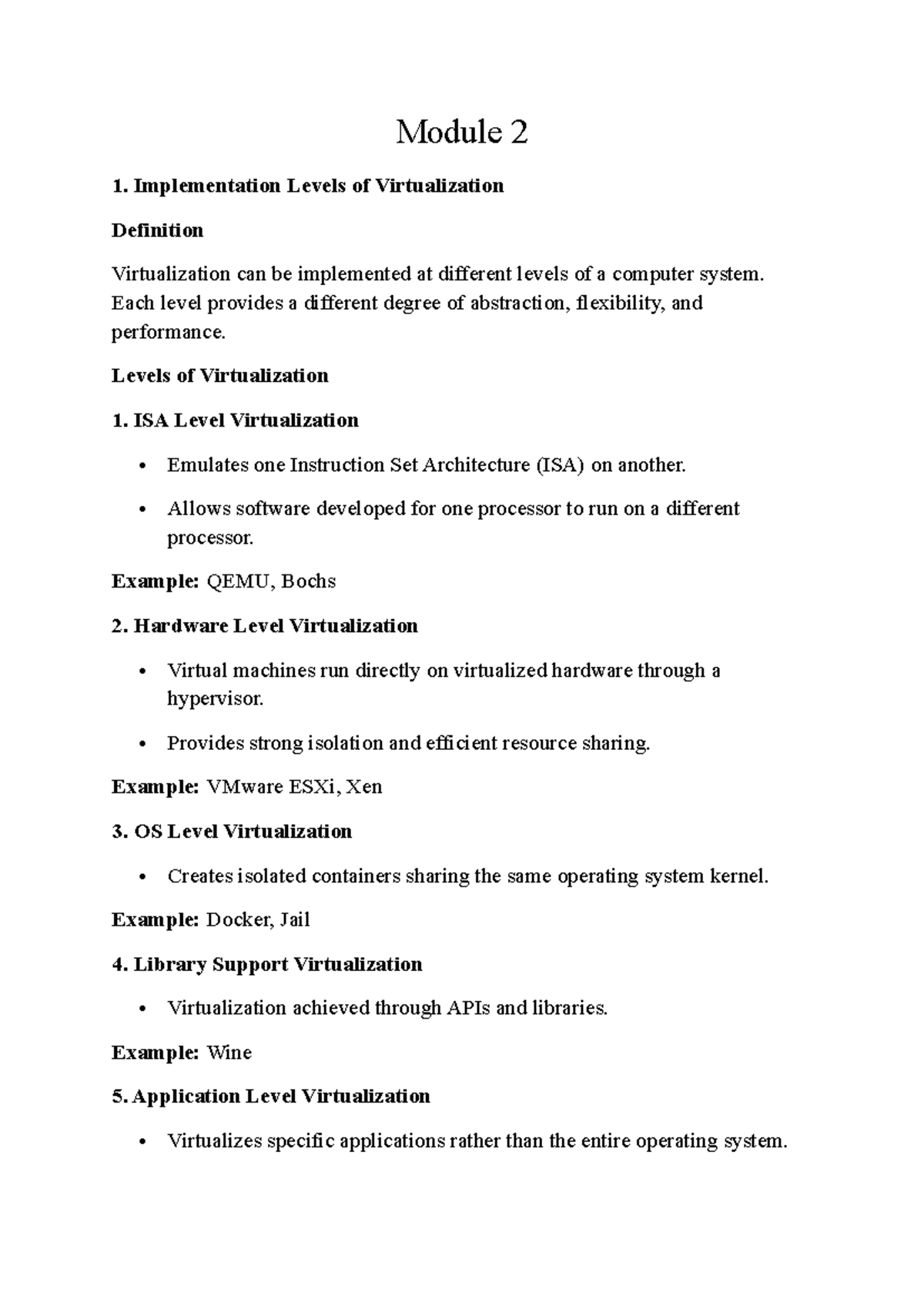 Module 2: Key Concepts in Virtualization and Cloud Computing - Studocu