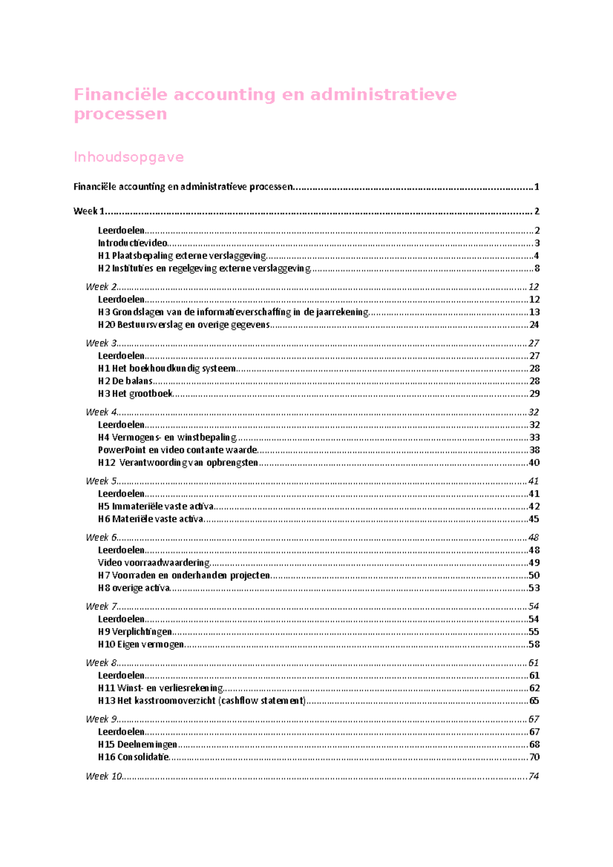 Externe Verslaggeving en Financiële Processen: Een Overzicht van ...