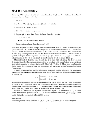 Mat157Y1 - U of T - Analysis I - Studocu