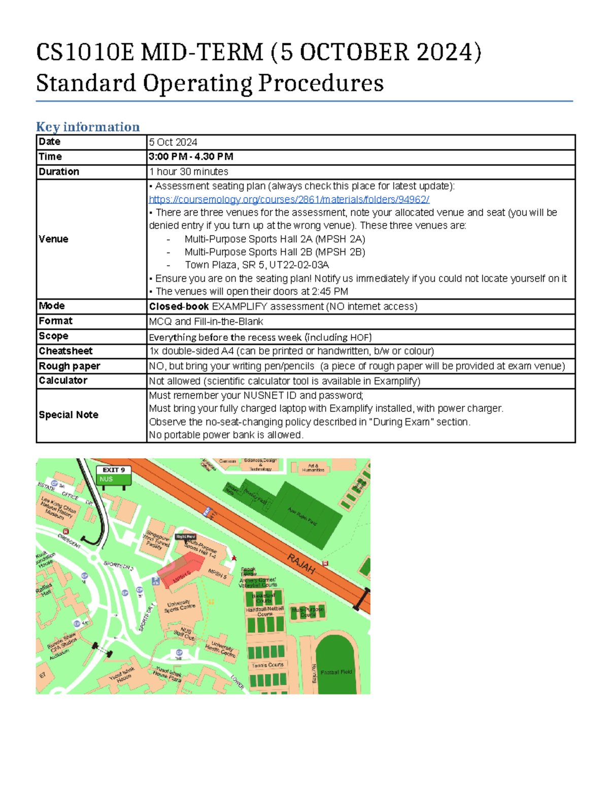 Midterm SOP for CS1010E Students 2024: Essential Guidelines - Studocu