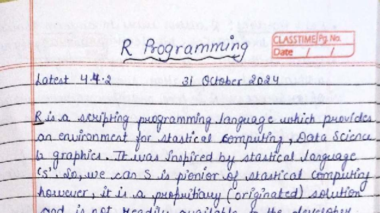 R-Programming Unit 1: Introduction to Statistical Analysis - Studocu