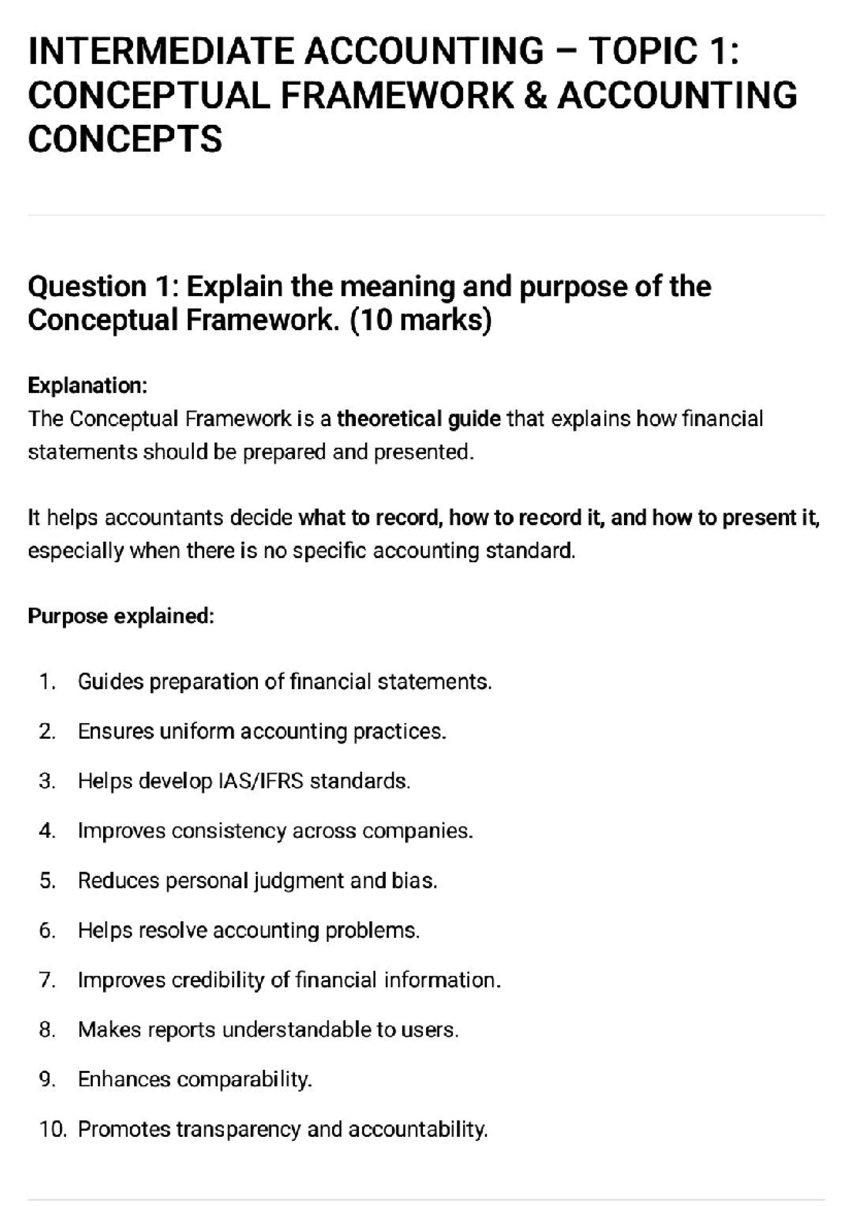 INTERMEDIATE ACCOUNTING REVISION: CONCEPTUAL FRAMEWORK & PPE - Studocu