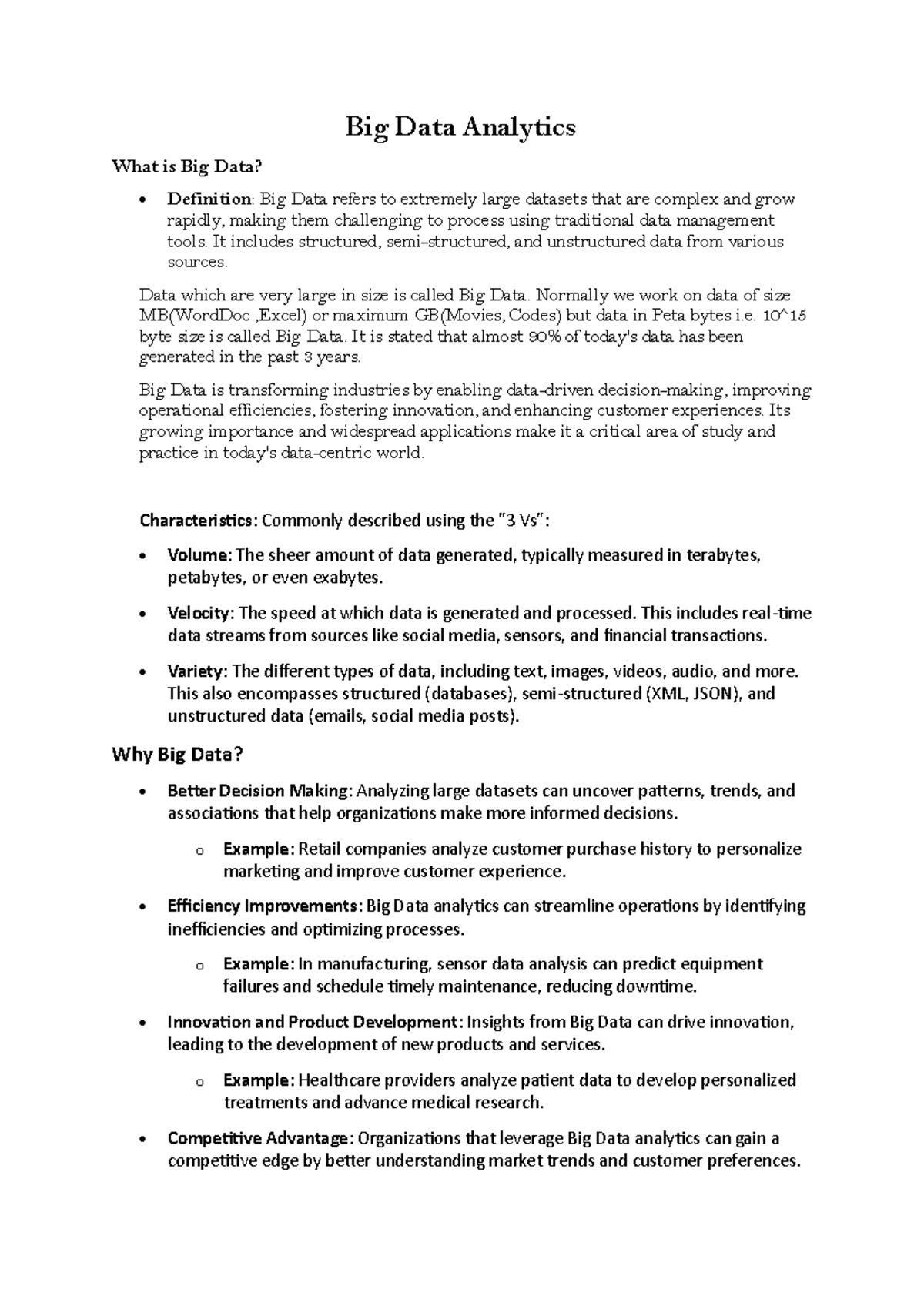 BIG DATA - Summary Computer Science and Engineering - Big Data ...