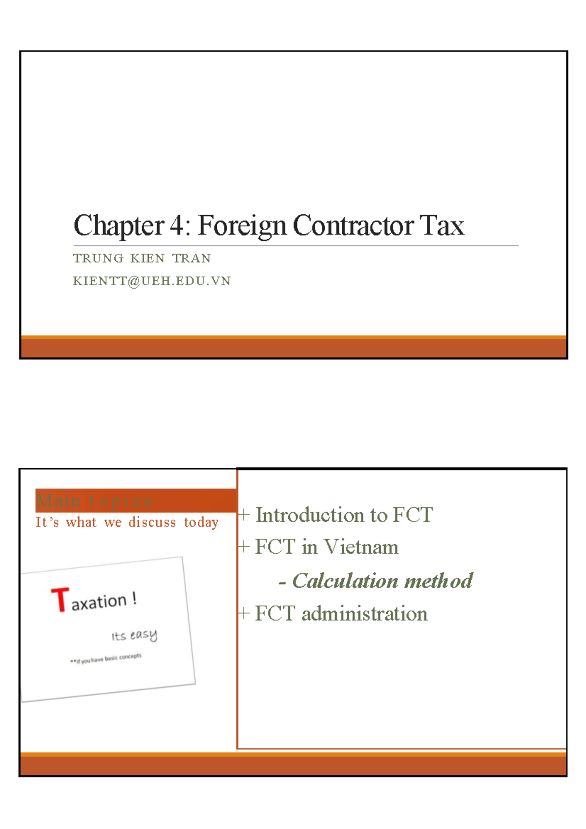 Chapter 4: Foreign Contractor Tax (FCT) Overview and Regulations - Studocu