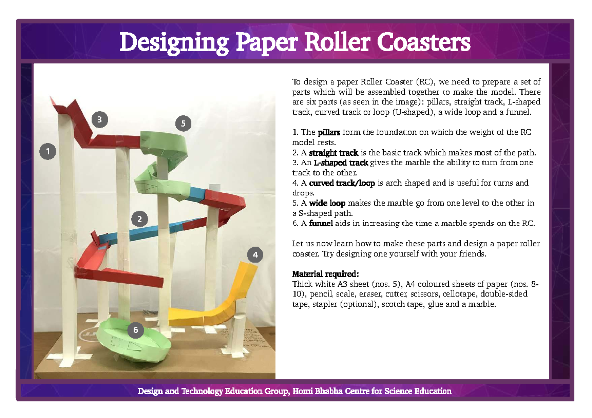 Designing Paper Roller Coasters: A Step-by-Step Guide (RC) - Studocu