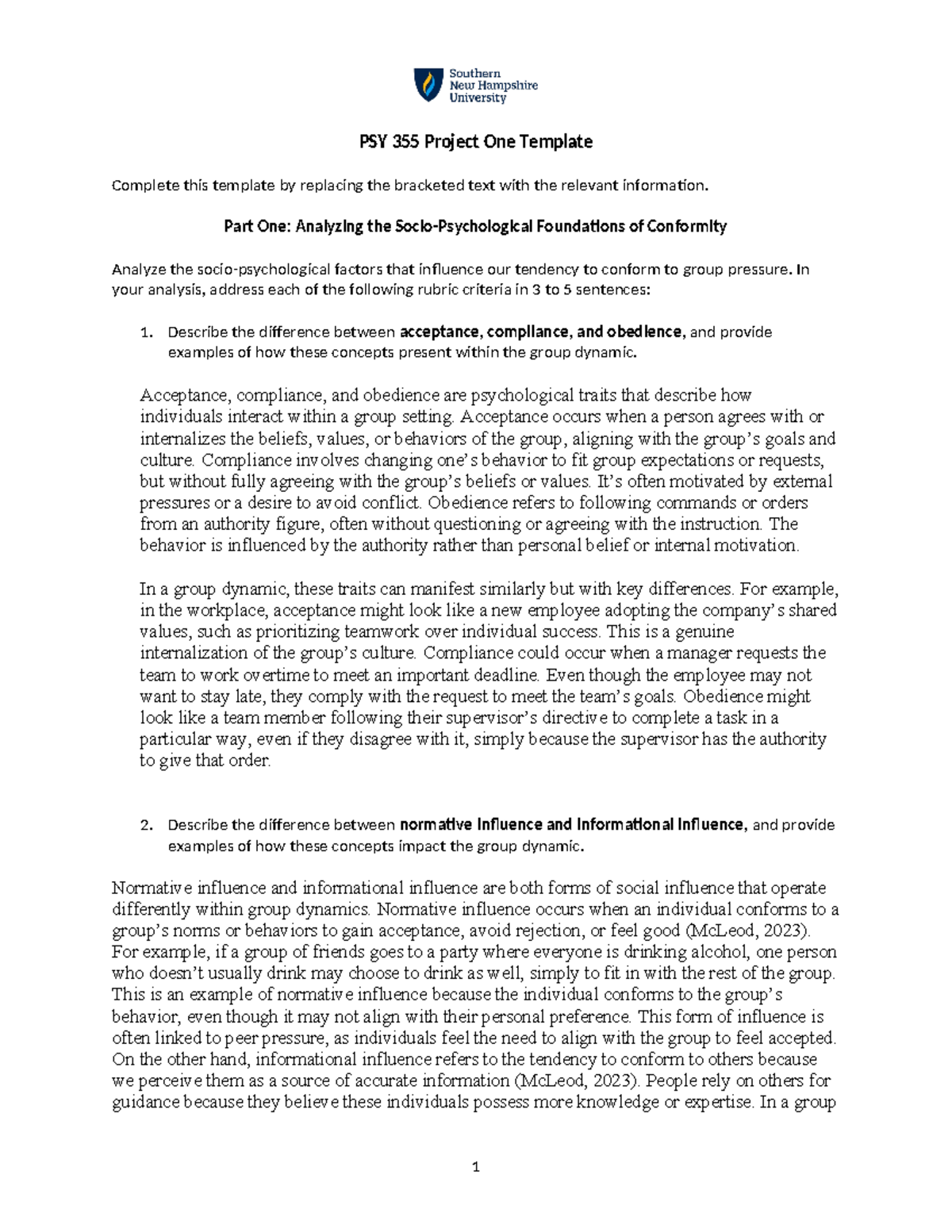 PSY 355 Project One Template complete - Part One: Analyzing the Socio ...