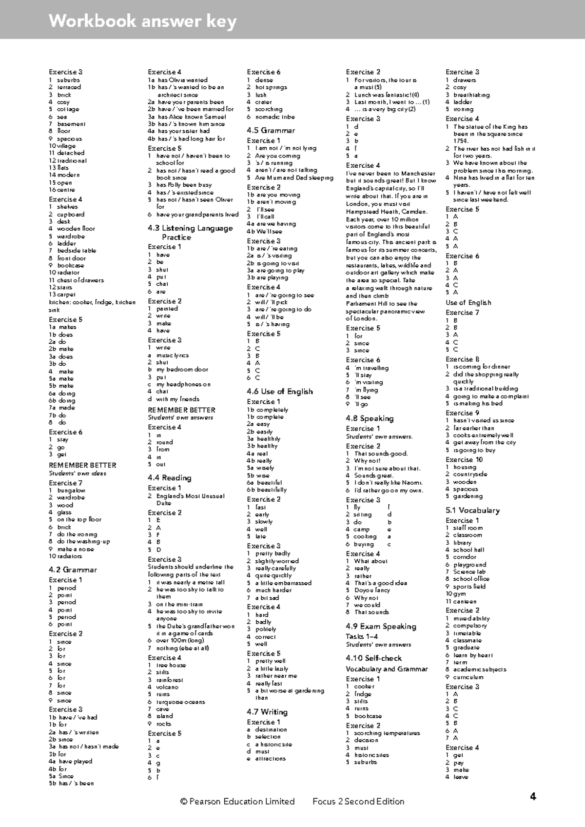Focus 2 - Workbook Answer Key (Part 2) - Studocu