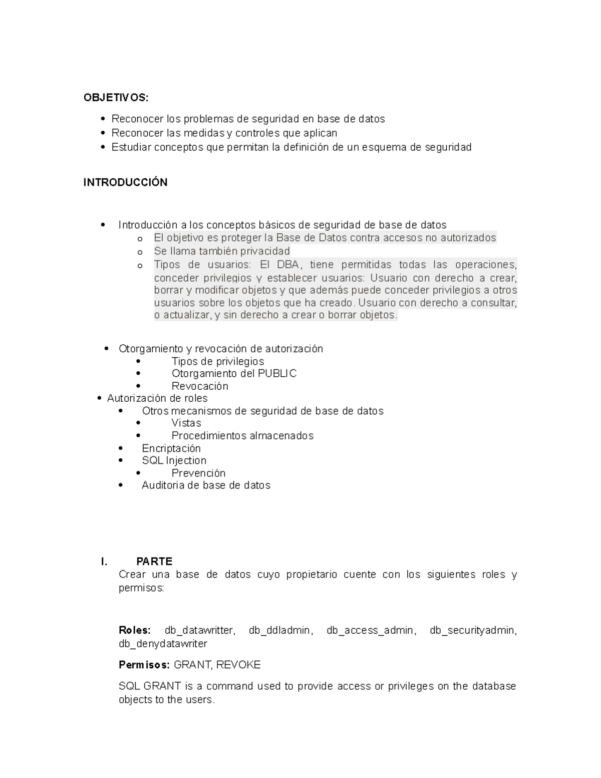 LAB5 - SQL SERVER - OBJETIVOS: Reconocer los problemas de seguridad en ...