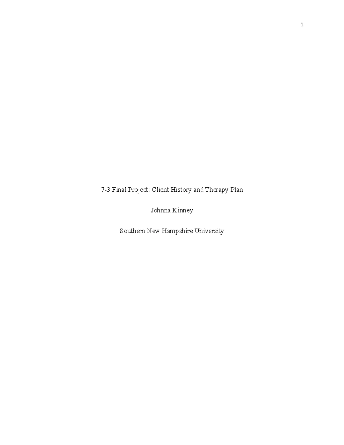 Final Project: Counseling Techniques for Substance Abuse Therapy - PSY ...